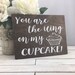 You Are The Icing On My Cupcake Sign-12x 9 Rustic | Etsy