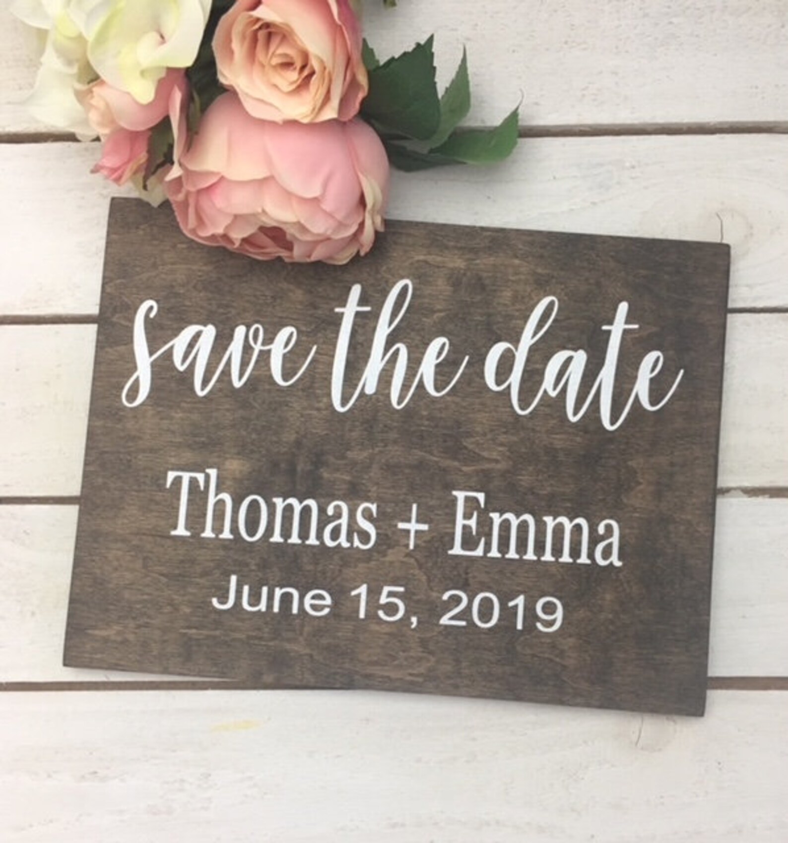Save the Date Sign-rustic Chic Wood Sign 12x - Etsy