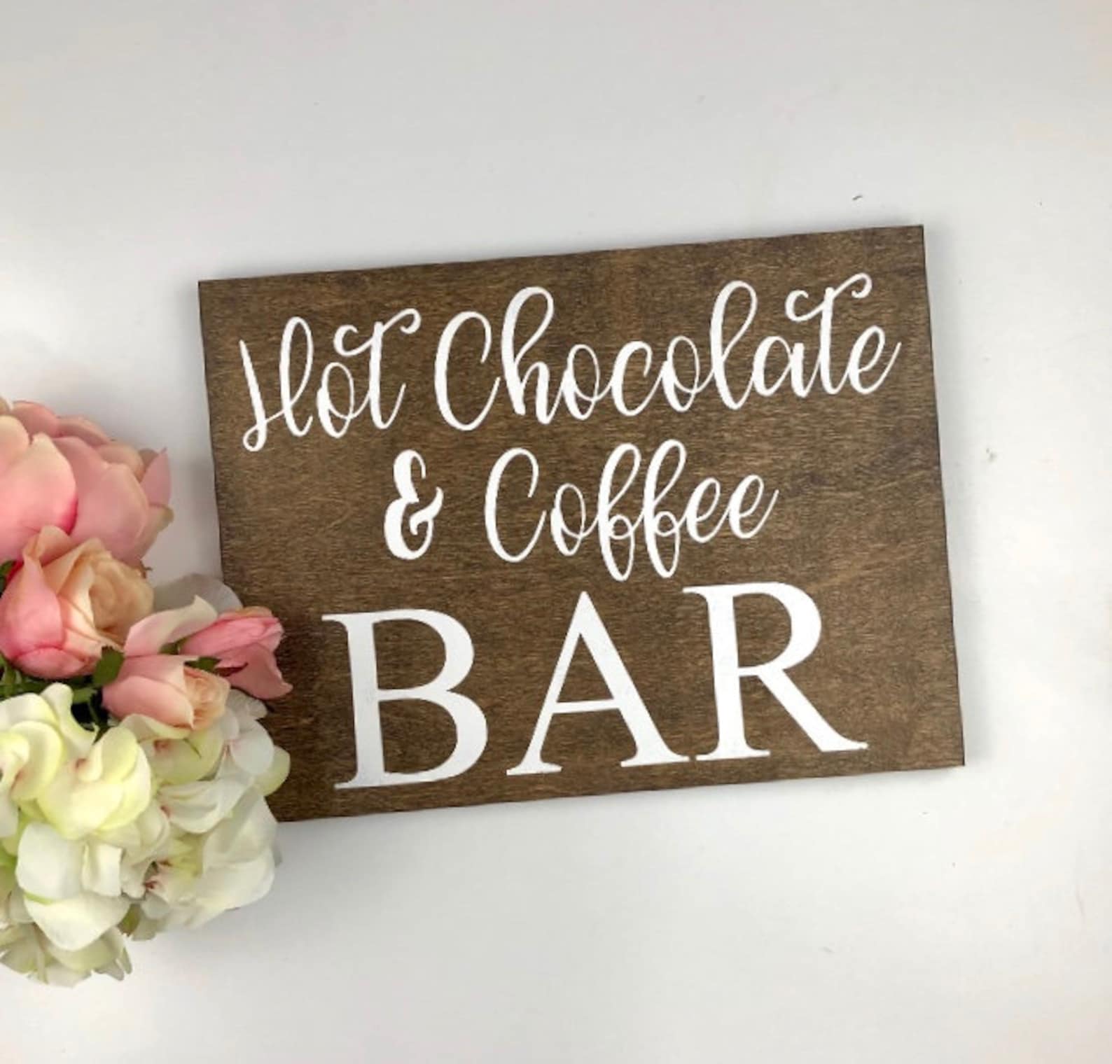 Hot Chocolate & Coffee Bar Sign-12x 9 Wood - Etsy
