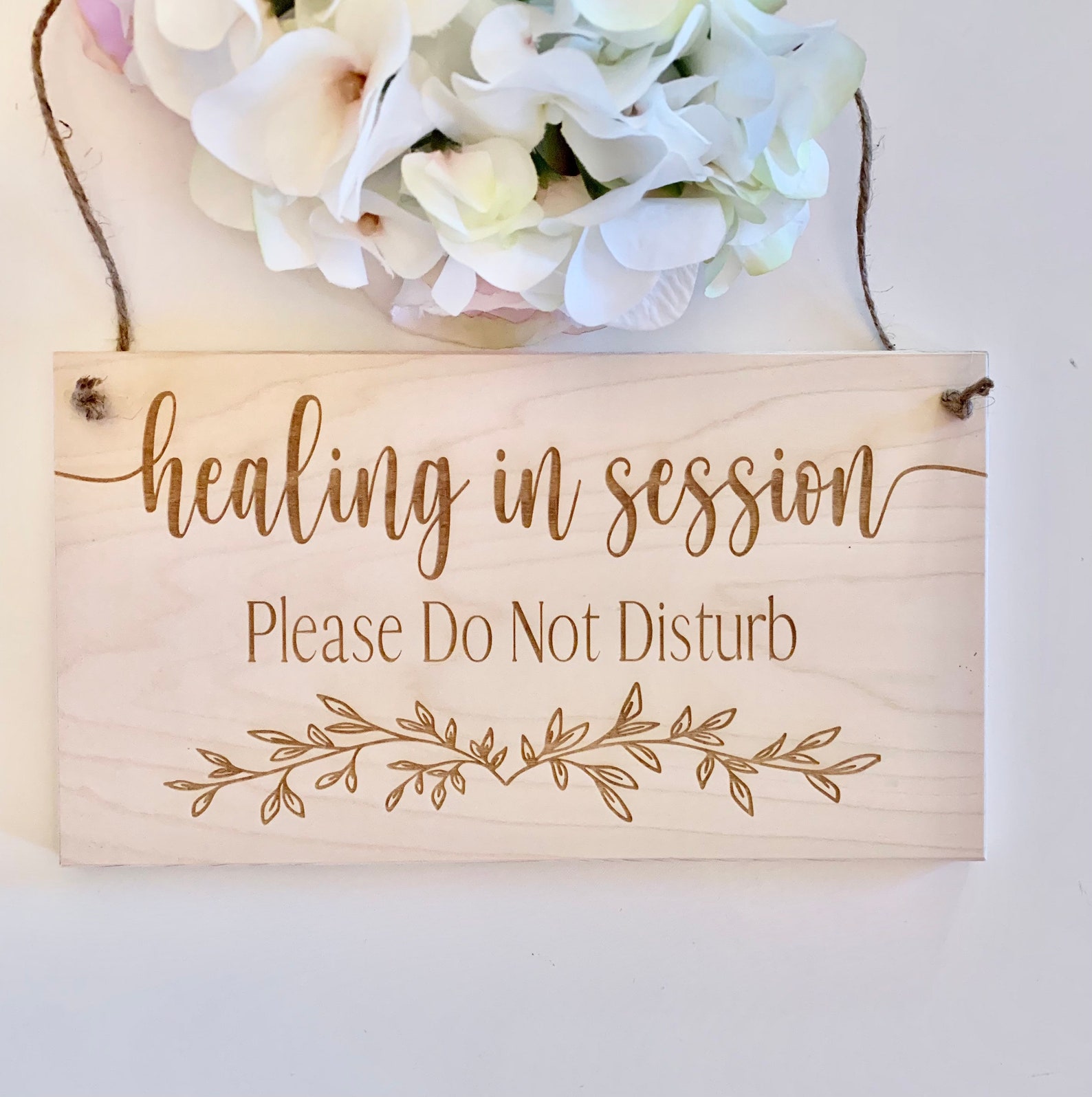 Healing in Session Wood Sign-10"x 5.5" Laser Engraved Sign-please Do ...