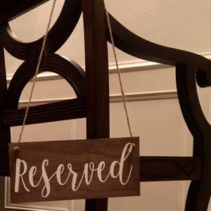 Reserved Wedding Sign-reserved Wood Sign-12'' X 5.5'' Sign-rustic ...