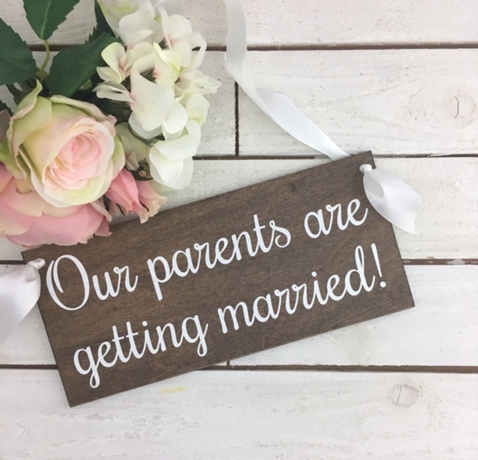 Our Parents Are Getting Married Sign-rustic Wedding - Etsy