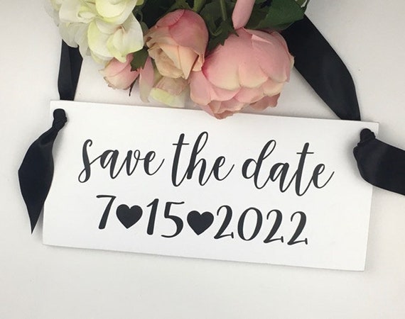 Wall Décor Home & Living Wedding Date Sign-Photography Prop Sign-12x 5. ...