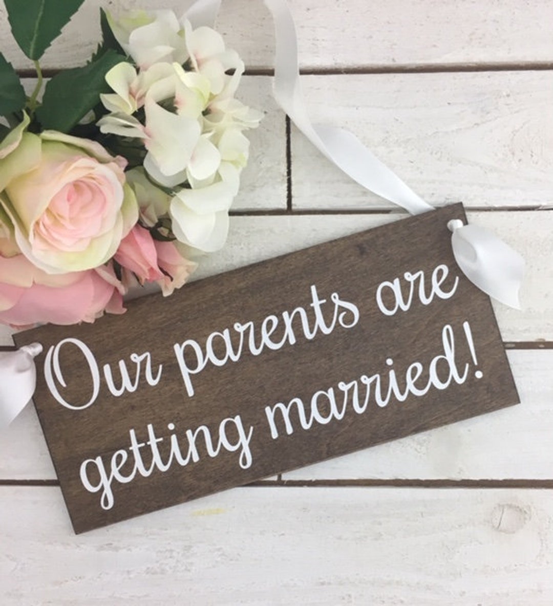 Our Parents Are Getting Married Sign: Rustic Wedding Decor - Etsy