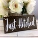 Just Hitched Wedding Sign-wood Wedding Sign-12x - Etsy