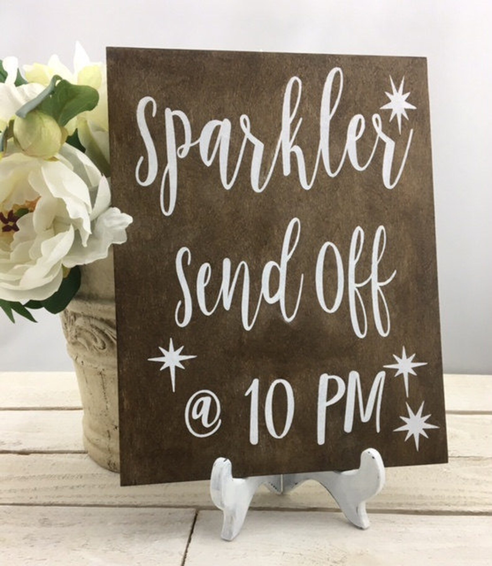 Sparkler Send off 10 PM Sign-wedding Sign-rustic Wedding - Etsy