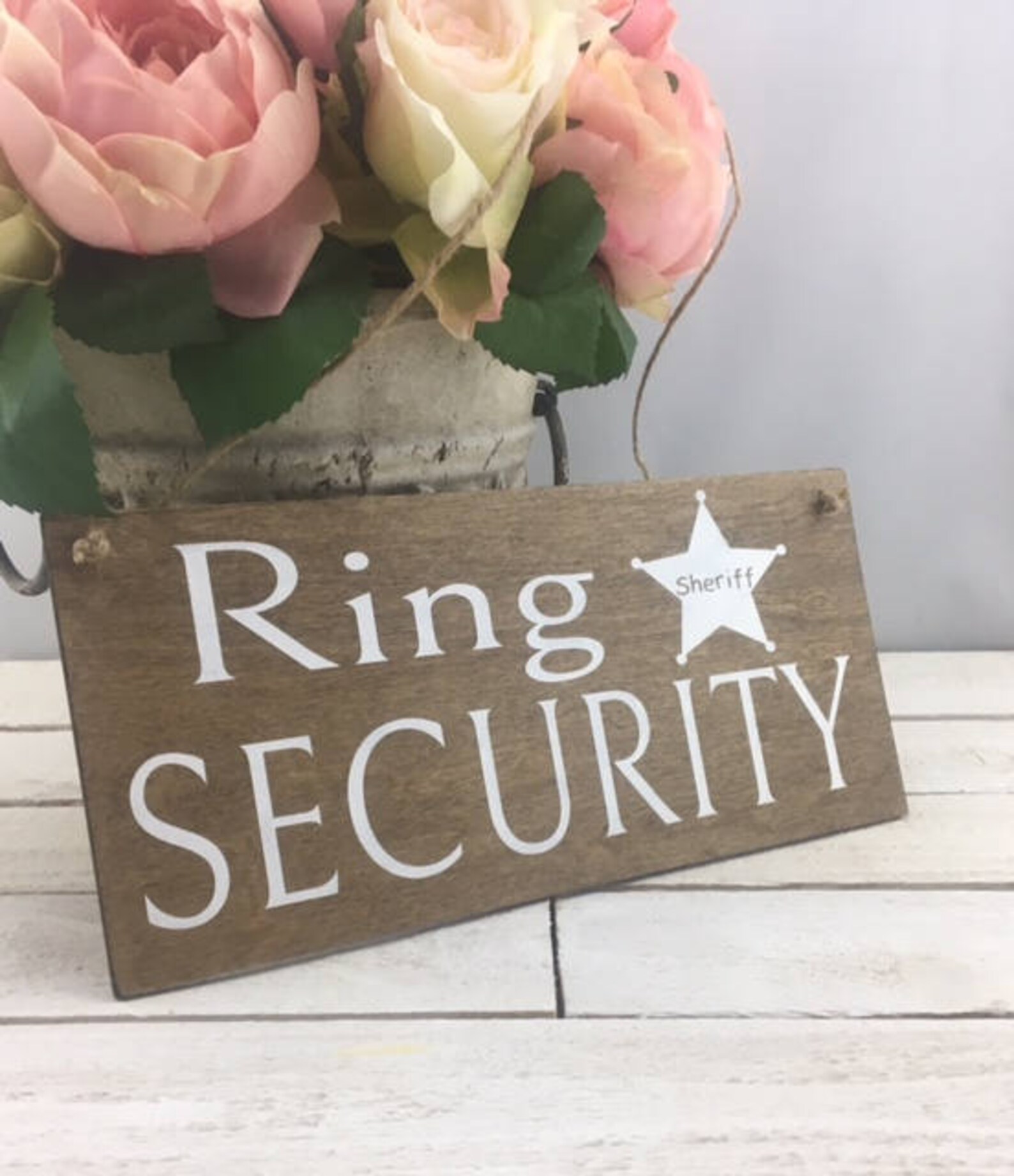 Ring Security Sign-Rustic Wedding Sign-Ring Bearer | Etsy