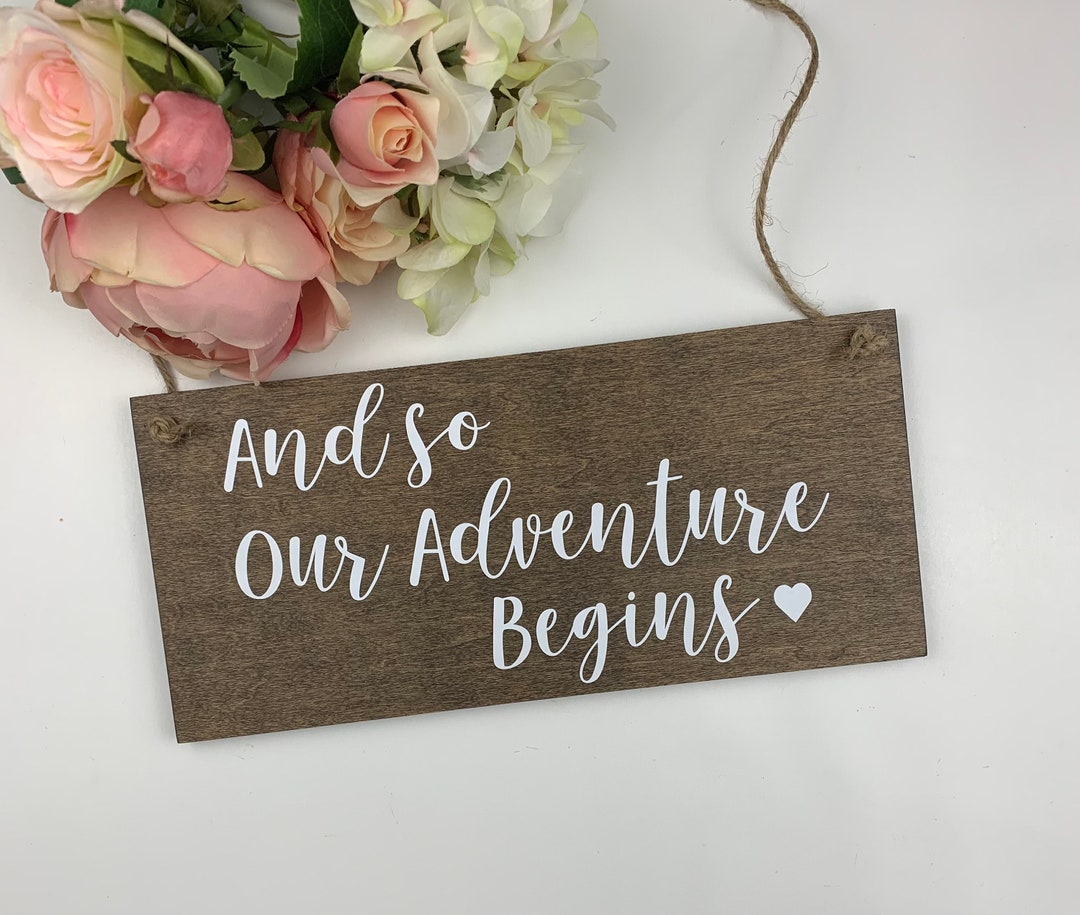 And so Our Adventure Begins Sign-rustic 12x 5.5 Wood Sign-our Adventure ...