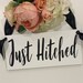 Just Hitched Wedding Sign-wood Wedding Sign-12x - Etsy