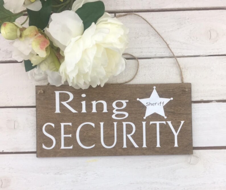 Ring Security Sign-rustic Wedding Sign-ring Bearer | Etsy