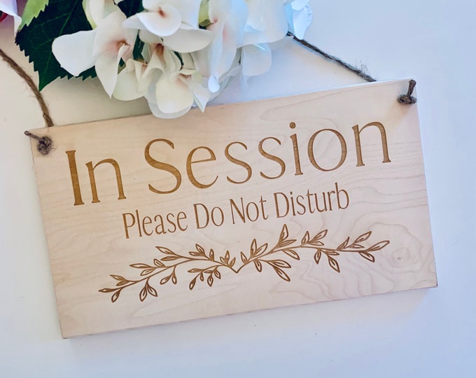 Reversible Welcome Sign in Session Sign for Office Door Sign ...