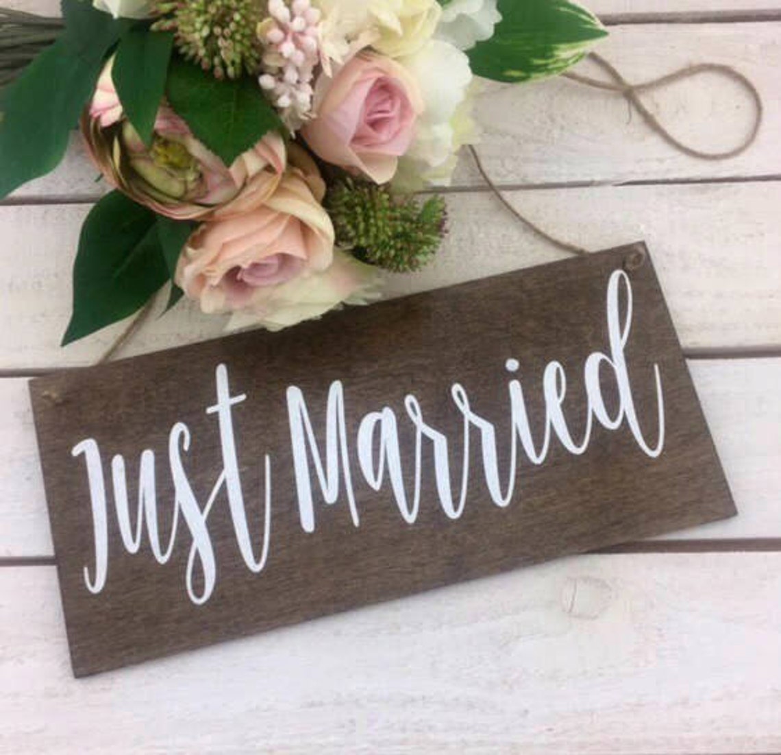 Just Married Sign-12x 5.5 Wedding Sign-rustic Wood | Etsy