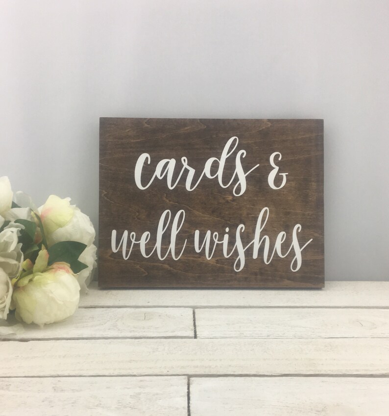 Cards and Well Wishes Sign-rustic 12x 9 - Etsy