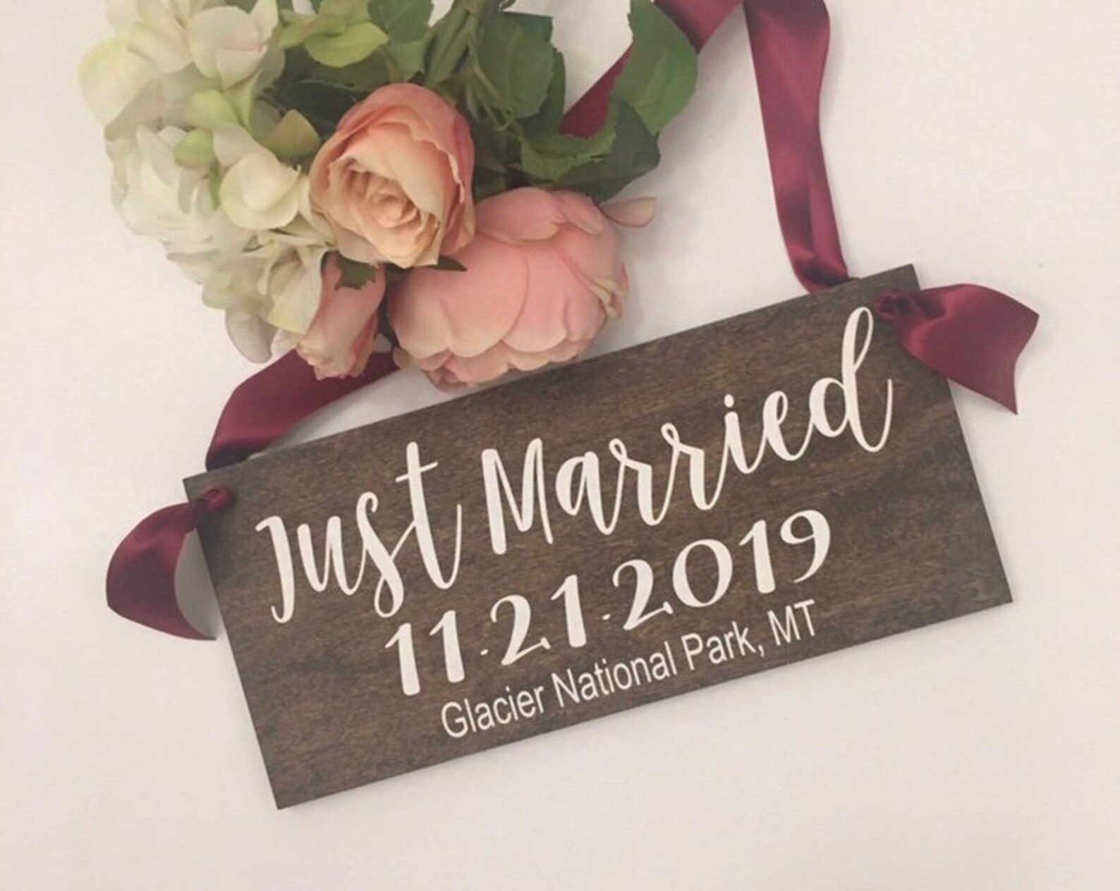 Just Married Sign-wedding Just Married Sign-rustic Just - Etsy