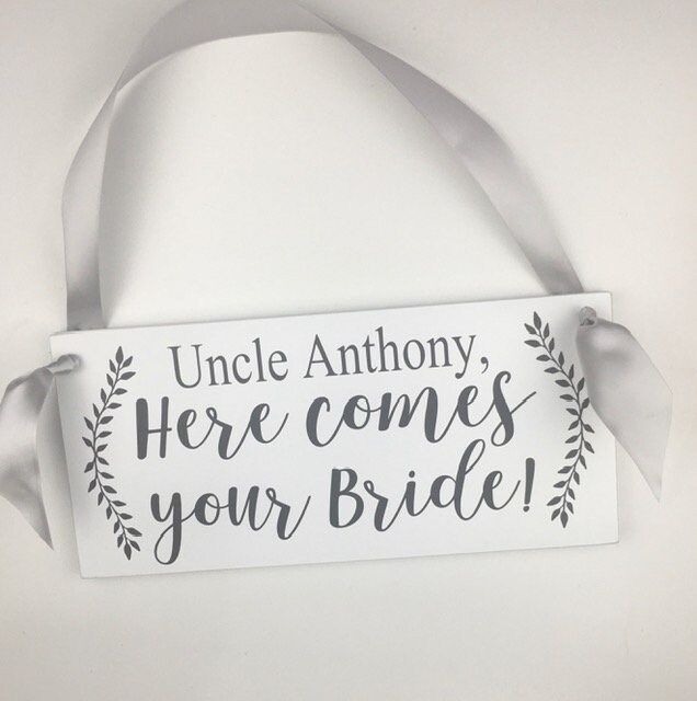 Here Comes Your Bride Sign-rustic Here Comes Your Bride Uncle - Etsy