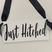 Just Hitched Wedding Sign-wood Wedding Sign-12x - Etsy