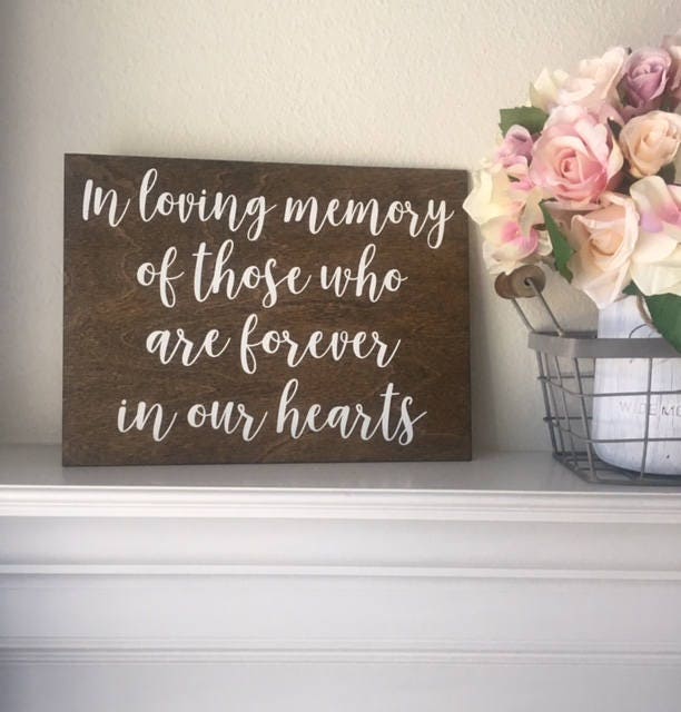 In Loving Memory Of Those Who Are Forever In Our Hearts Wood | Etsy