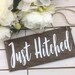 Just Hitched Wedding Sign-wood Wedding Sign-12x - Etsy