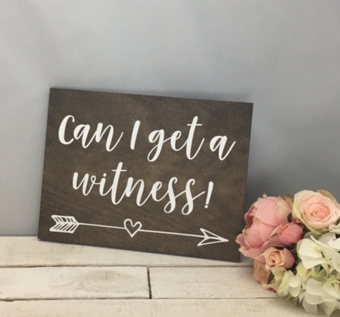 Can I Get A Witness Sign-12x 9 Rustic Wood | Etsy