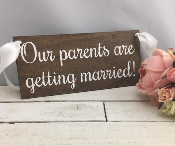 Our Parents Are Getting Married Sign-Rustic Wedding | Etsy
