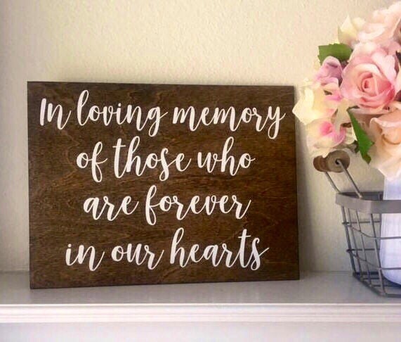 In Loving Memory Of Those Who Are Forever In Our Hearts Wood | Etsy