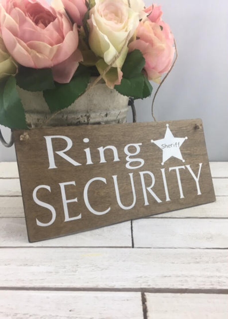 Ring Security Sign-rustic Wedding Sign-ring Bearer - Etsy