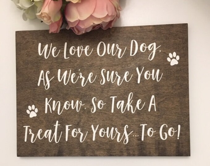 Rustic Wedding Dog Treat Sign: 9