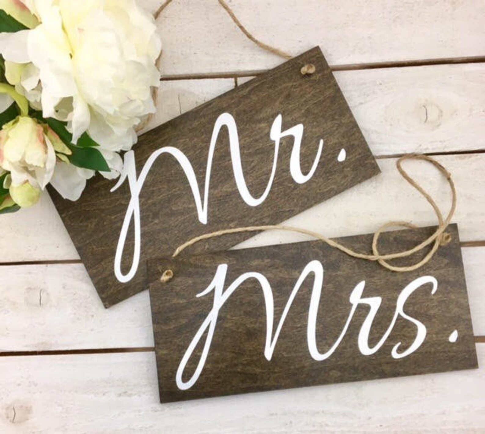 M. et Mme Signes de mariage-Rustique M. et Mme Président - Etsy France