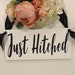 Just Hitched Wedding Sign-wood Wedding Sign-12x - Etsy