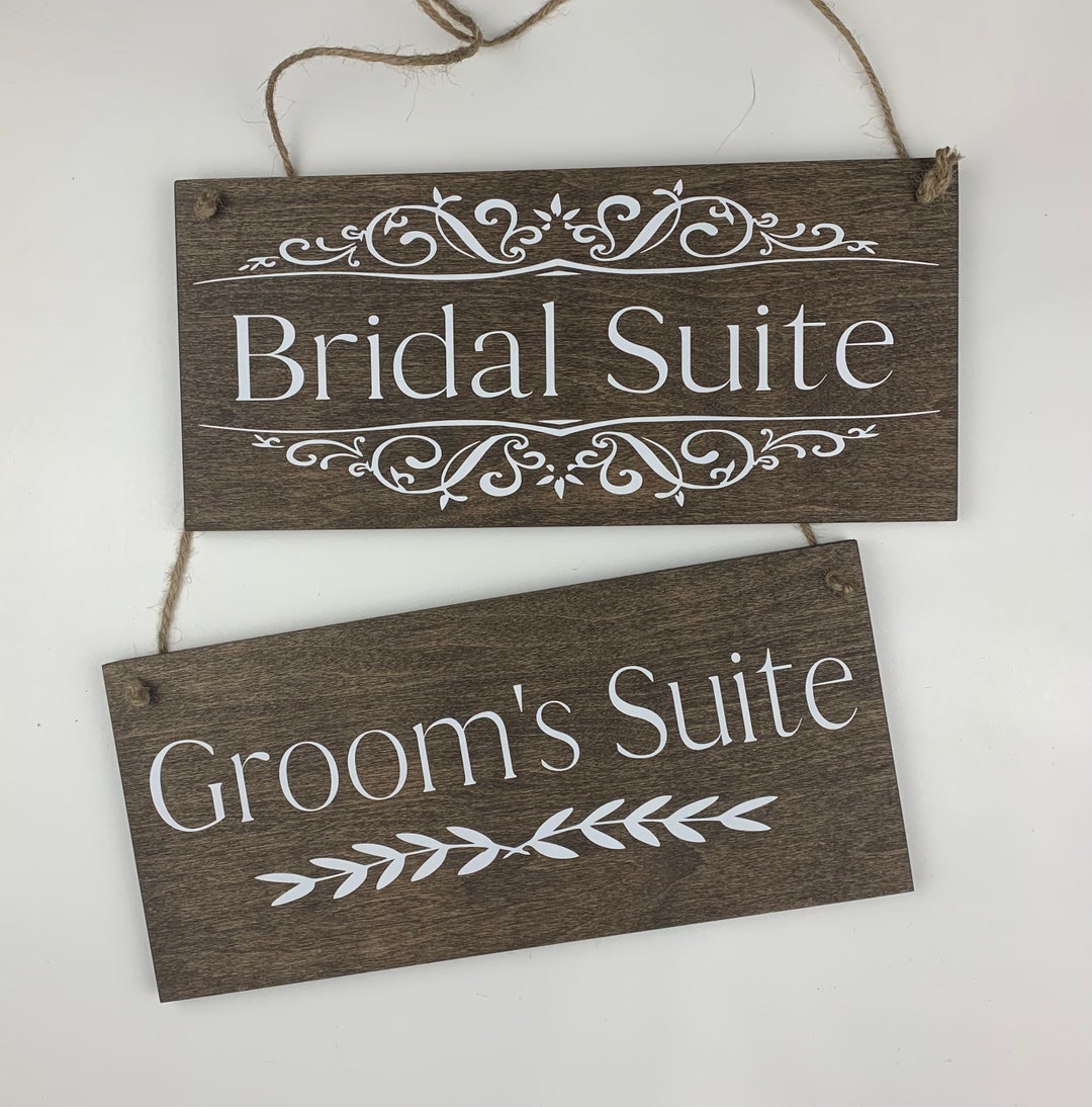 Bridal and Groom's Suite Signs-bride and Groom Signs-12'x 5.5 Wood ...