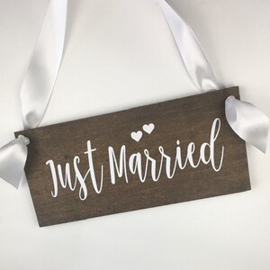 Just Married Sign-wedding Just Married Sign-rustic Just Married Sign ...