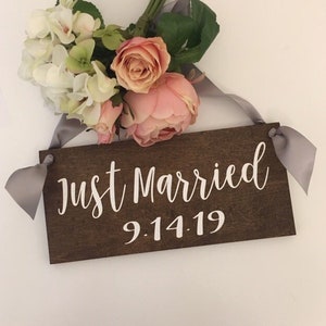 Just Married Sign-wedding Just Married Sign-rustic Just Married Sign ...