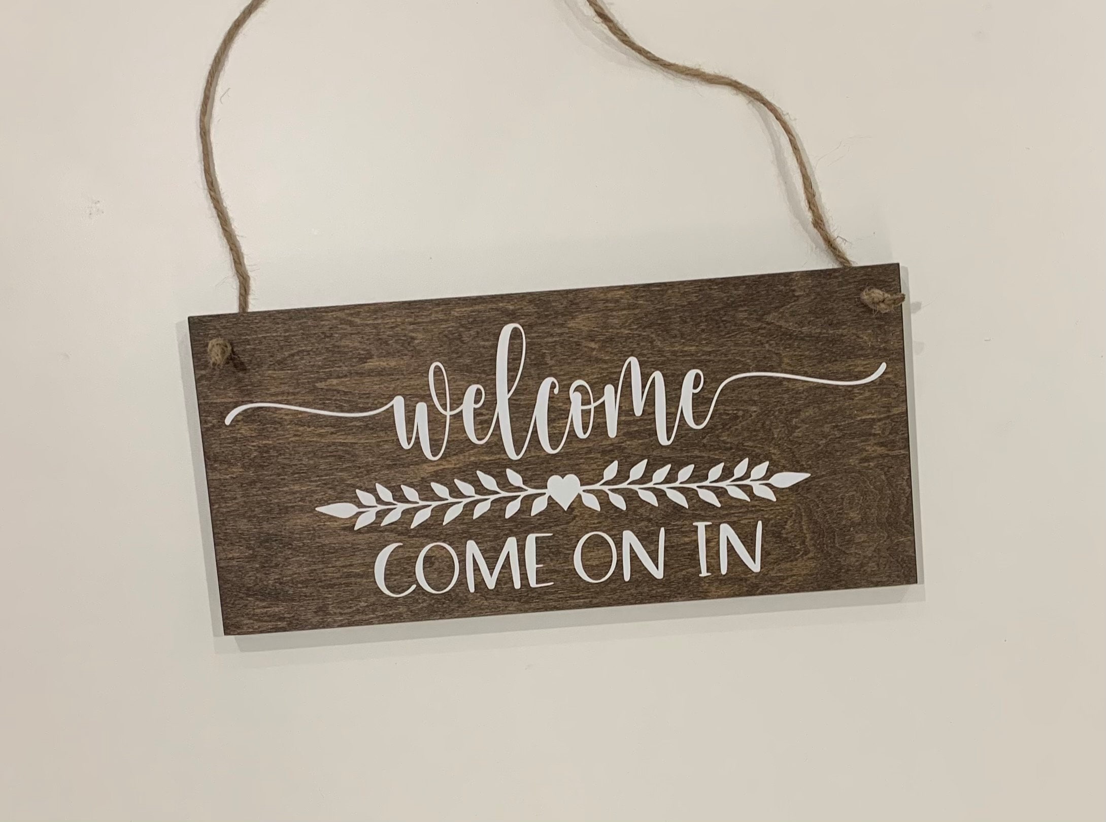 Welcome Come on in Sign-12x 5.5 Wood Sign-come on - Etsy