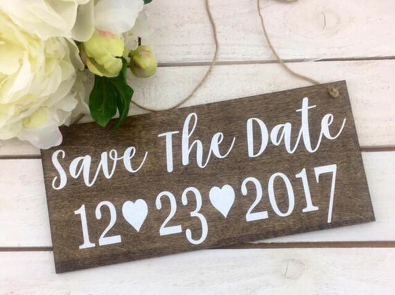 Wall Décor Home & Living Wedding Date Sign-Photography Prop Sign-12x 5. ...