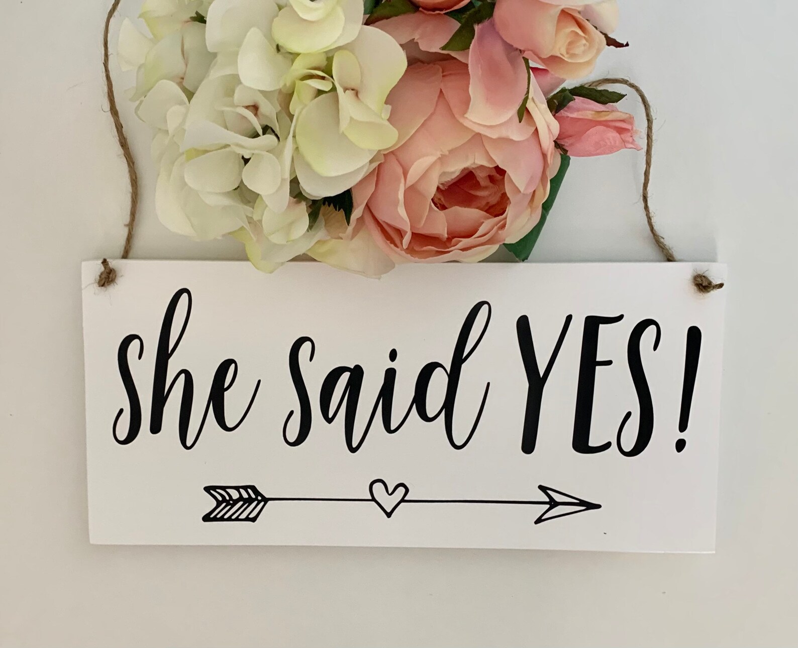 She Said Yes Sign-12x 5.5 Sign-rustic Wedding - Etsy