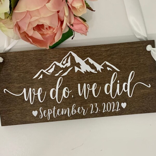 We Did Wedding Sign - Etsy