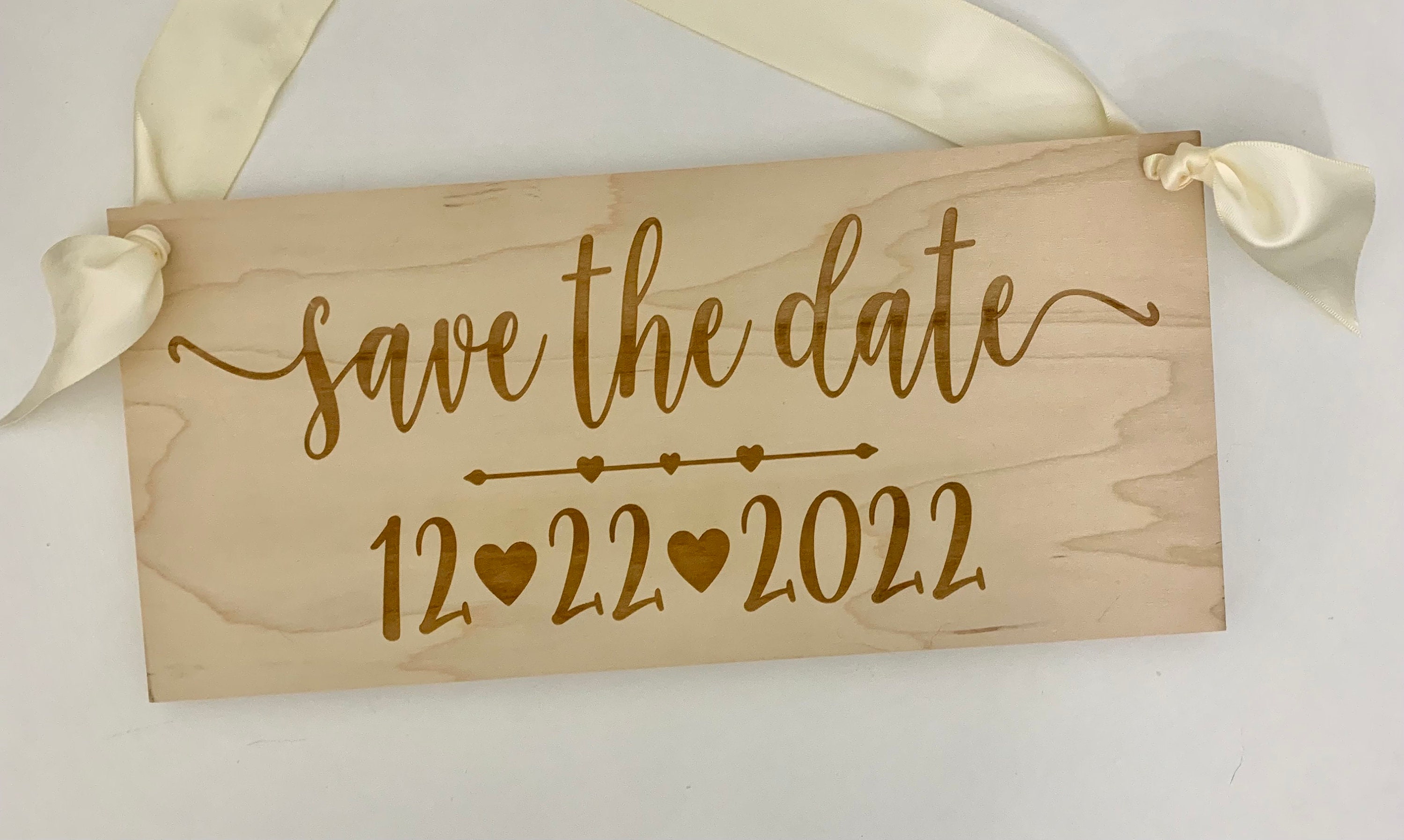 Save the Date Wedding Sign-12x 5.5 Engraved - Etsy