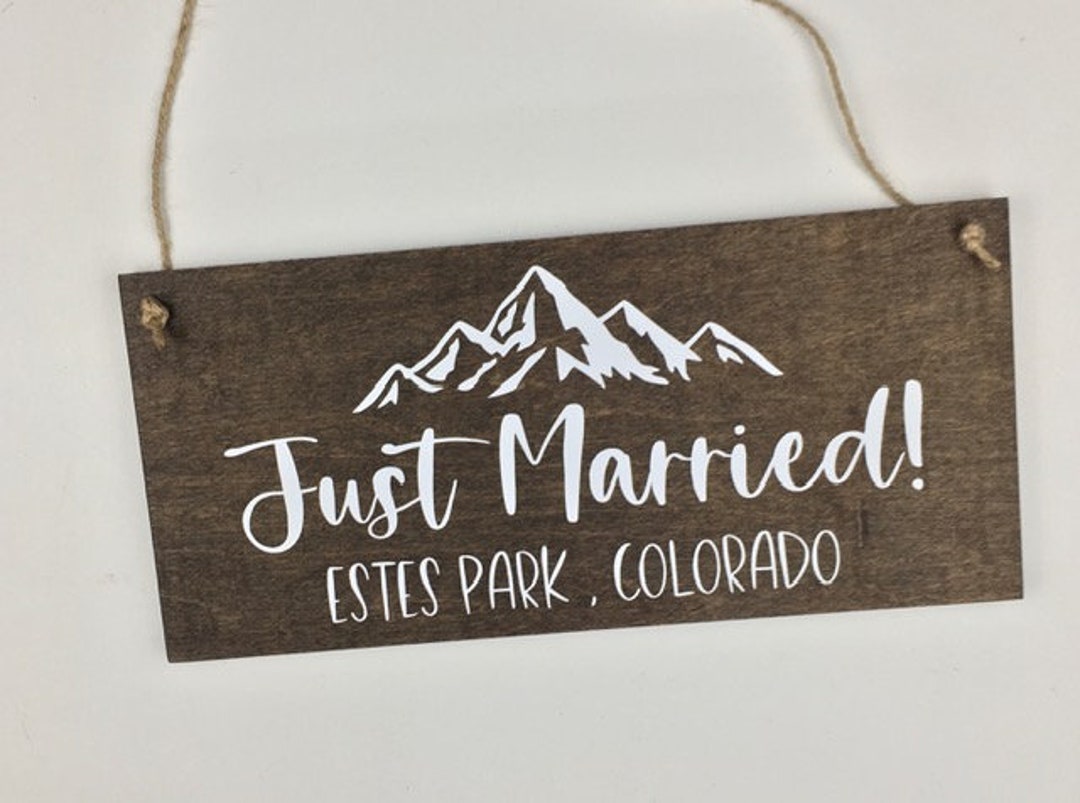 Just Married Sign-wedding Just Married Sign-rustic Just Married Sign ...