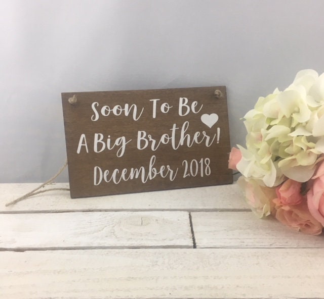 Soon to Be A Big Brother Date Sign-rustic 9x 5.5 - Etsy