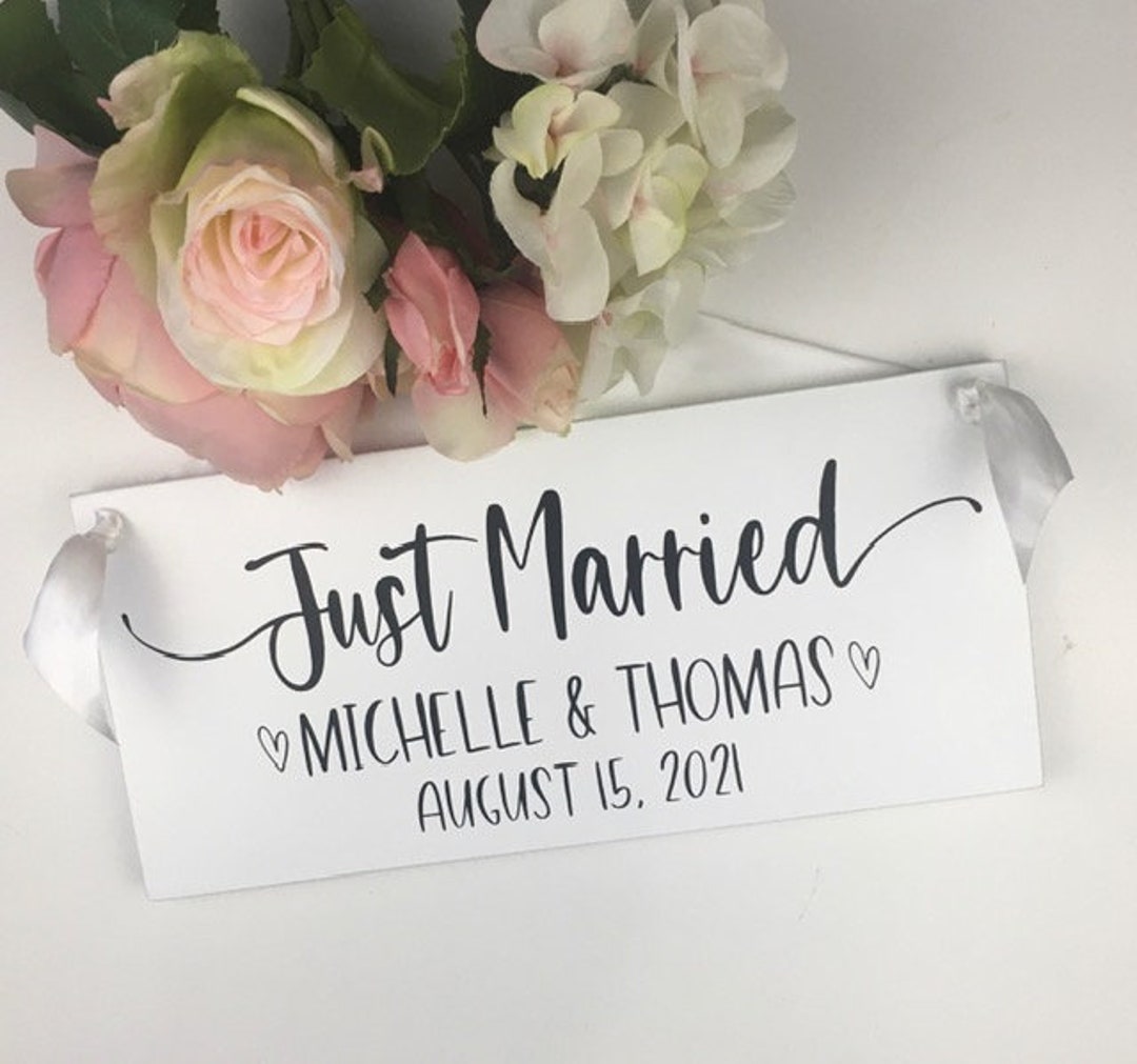 Just Married Sign-wedding Just Married Sign-rustic Just - Etsy