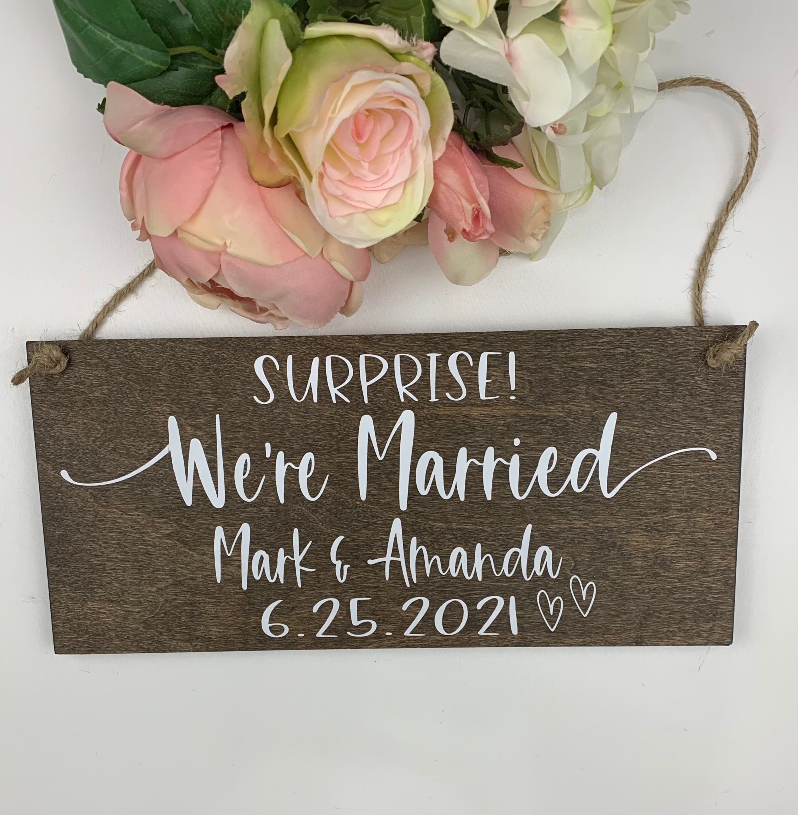 We're Married Sign-wedding Just Married Sign-rustic | Etsy