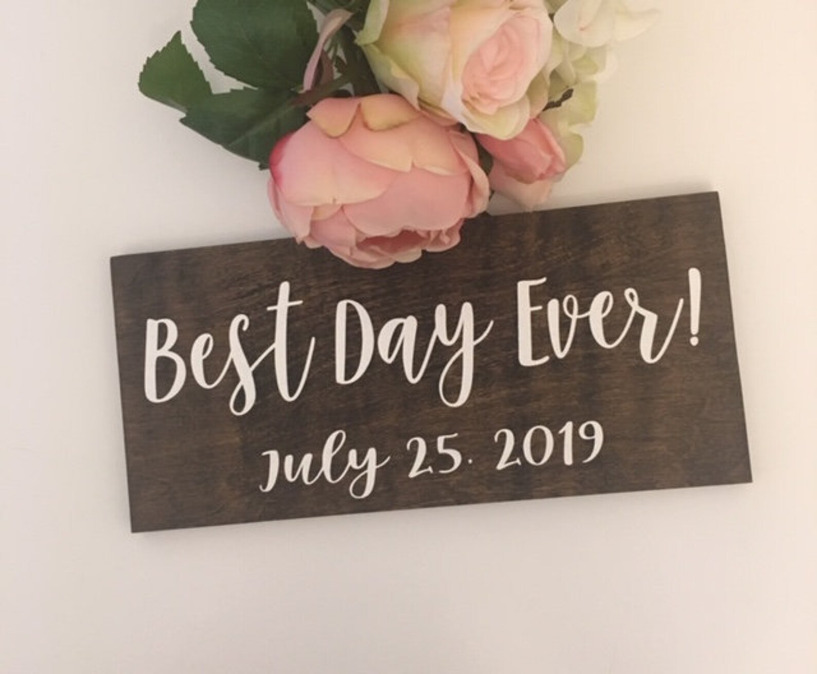 Best Day Ever Wedding Date Sign-rustic Wood 12x | Etsy