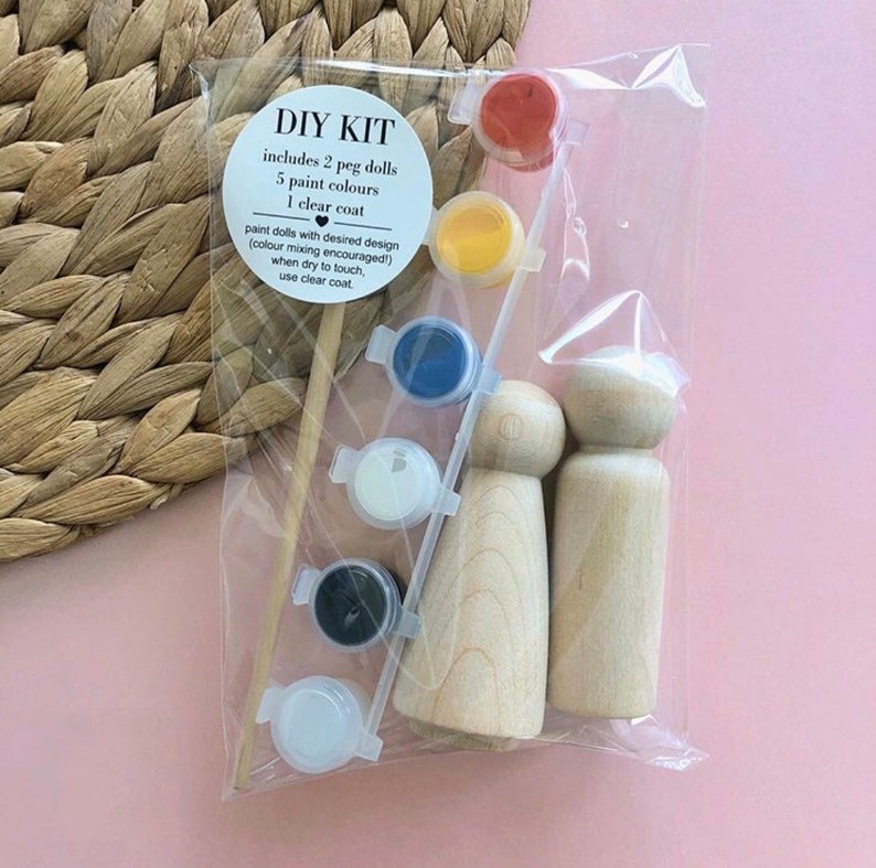 DIY Peg Doll Painting Kit Isolation Activity Kids Craft - Etsy Canada