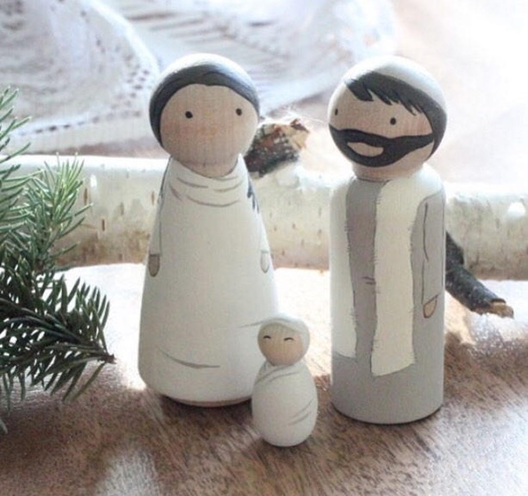 Nativity Mary Joseph and Baby Jesus Dolls Only Preorder - Etsy