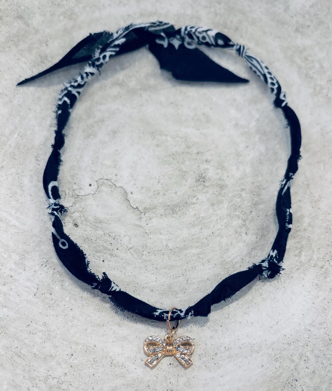Navy Blue Paisley Bandana With Silver Cowboy Boot Charm Pendant - Etsy