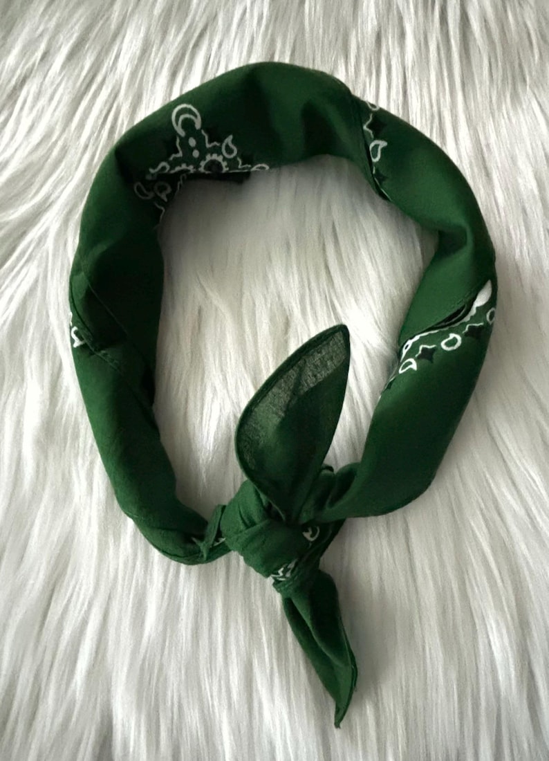Hunter Green Bandana-customizable - Etsy