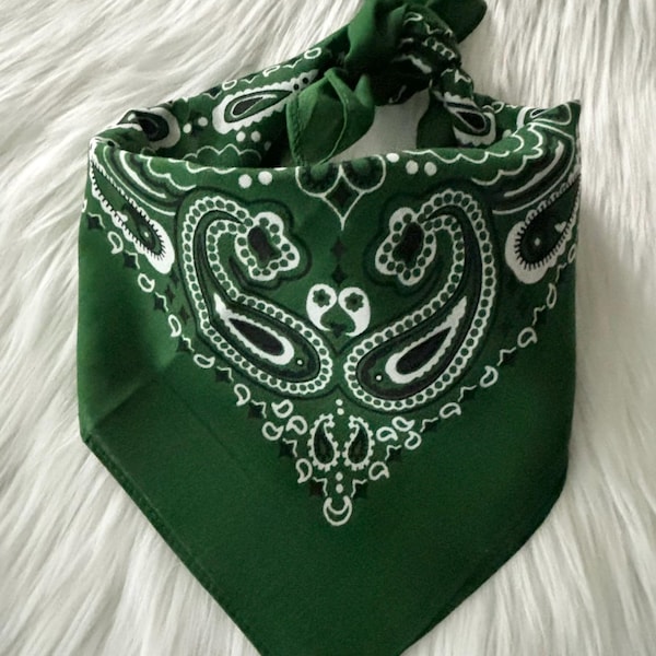 Green Bandana - Etsy