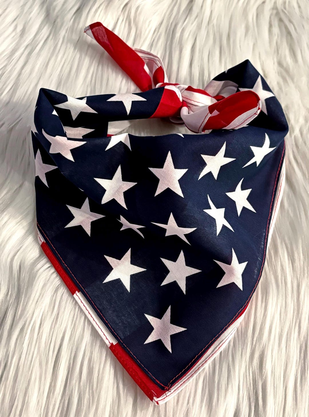 American Flag Design Cotton Bandana-customizable - Etsy