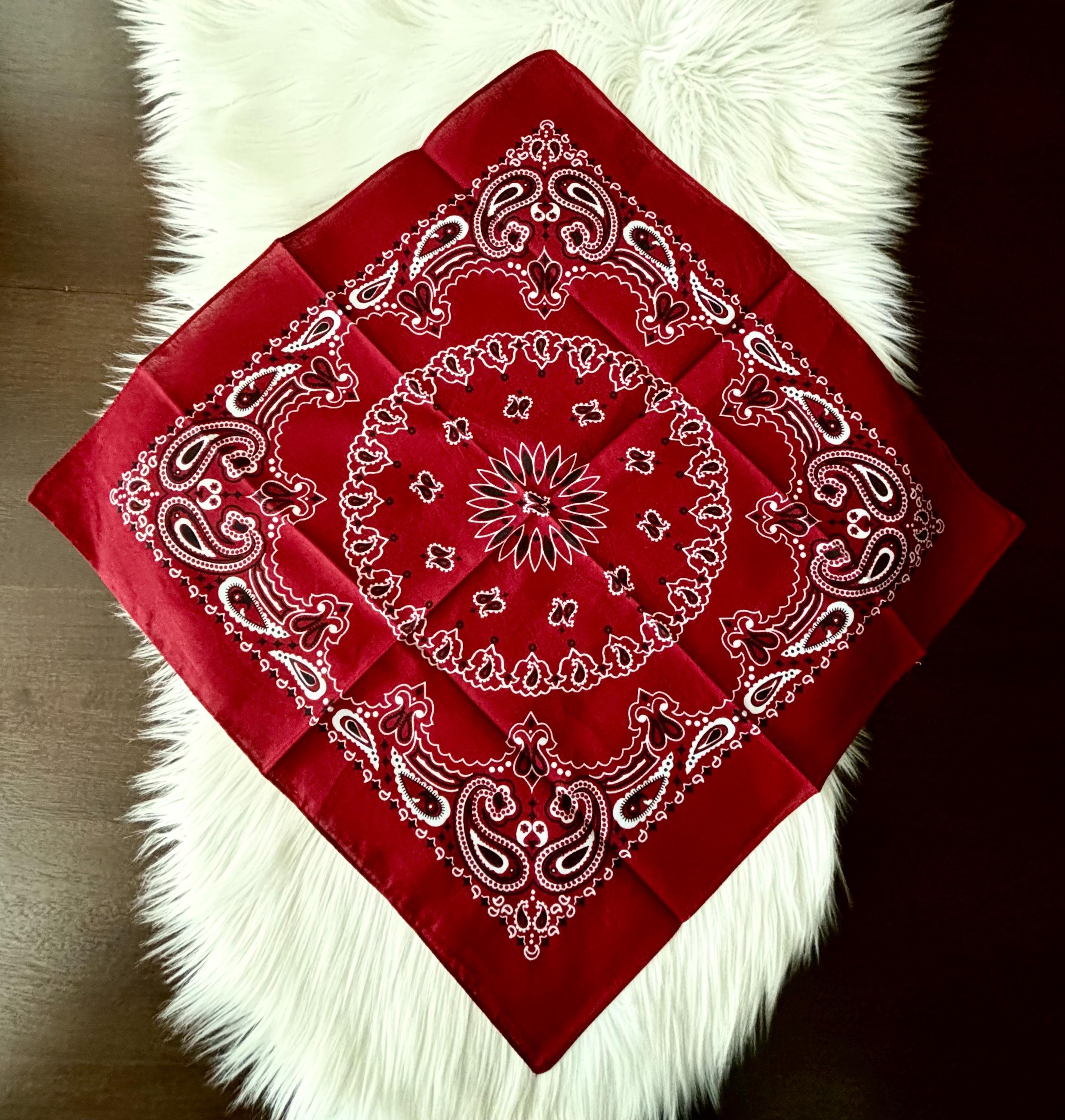 Maroon Bandana/ Burgendy Bandana/ Maroon Wildrag/ Maroon Scarf/ Maroon ...