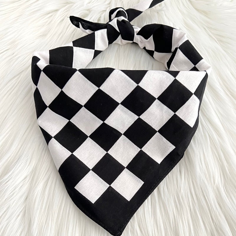 Checkered Hair Bandana - Etsy
